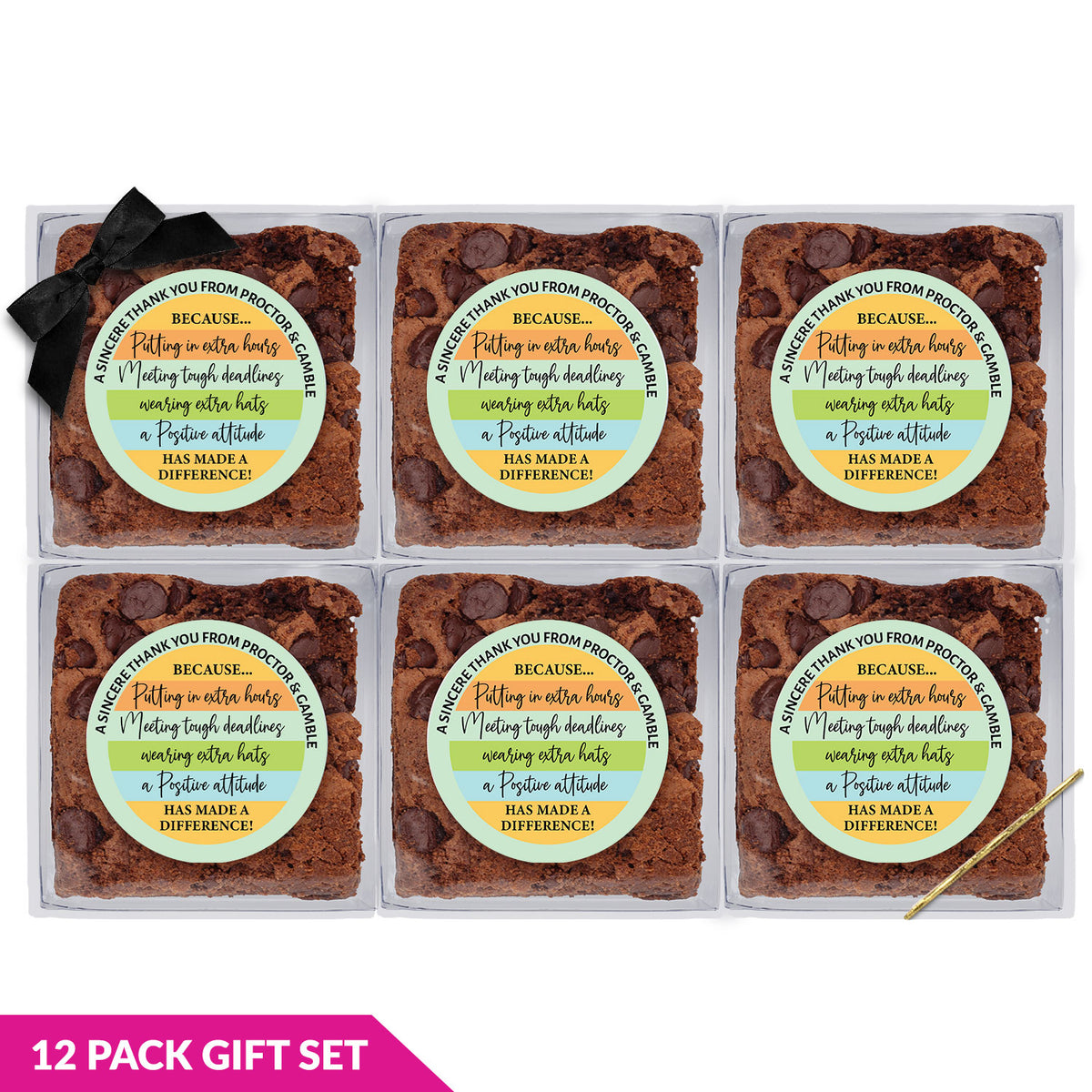 Employee Appreciation Brownie Gift Sets | Personalized Chocolate Chip ...