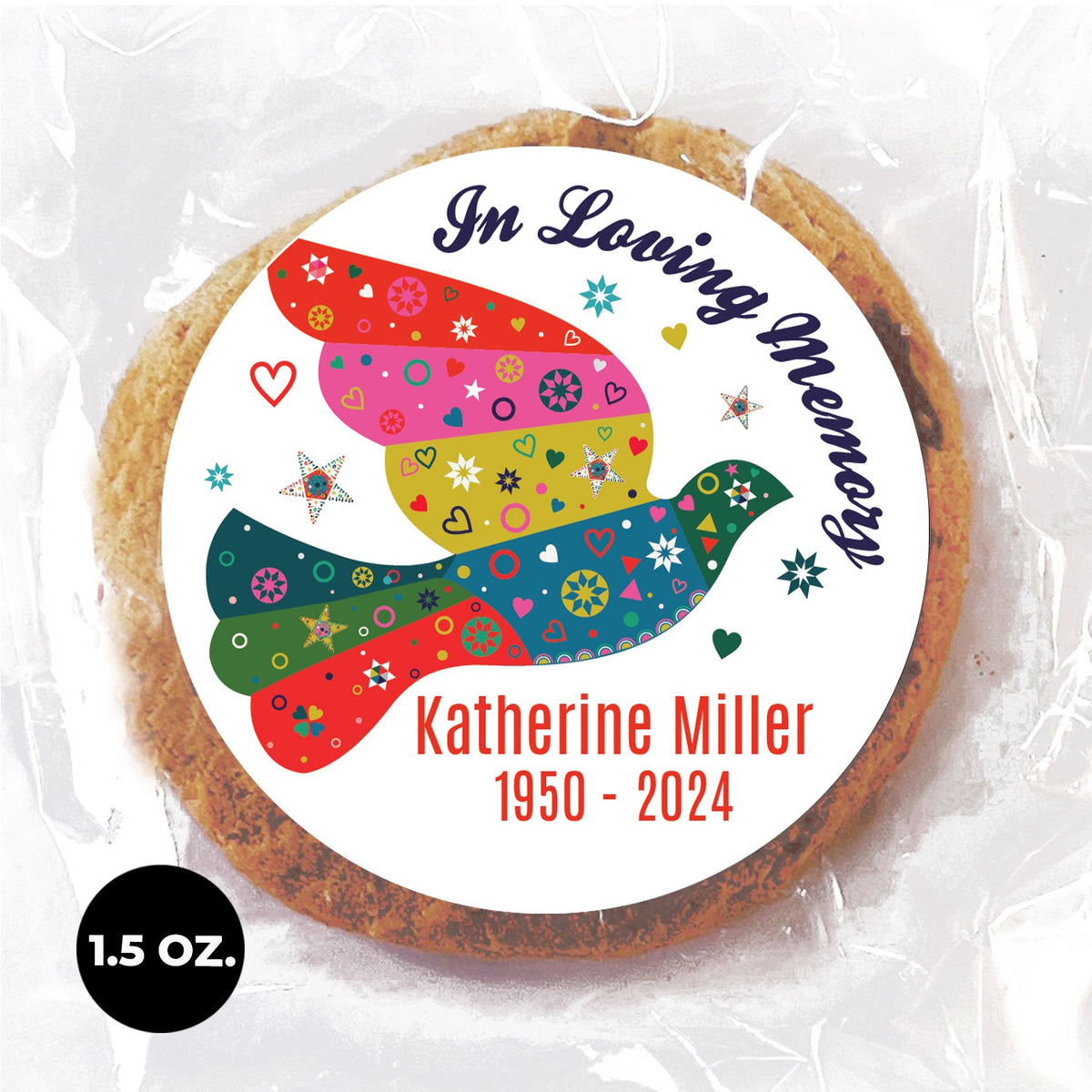In Loving Memory Dove - Incredible Chocolate Chip Cookie w/ Full Color ...