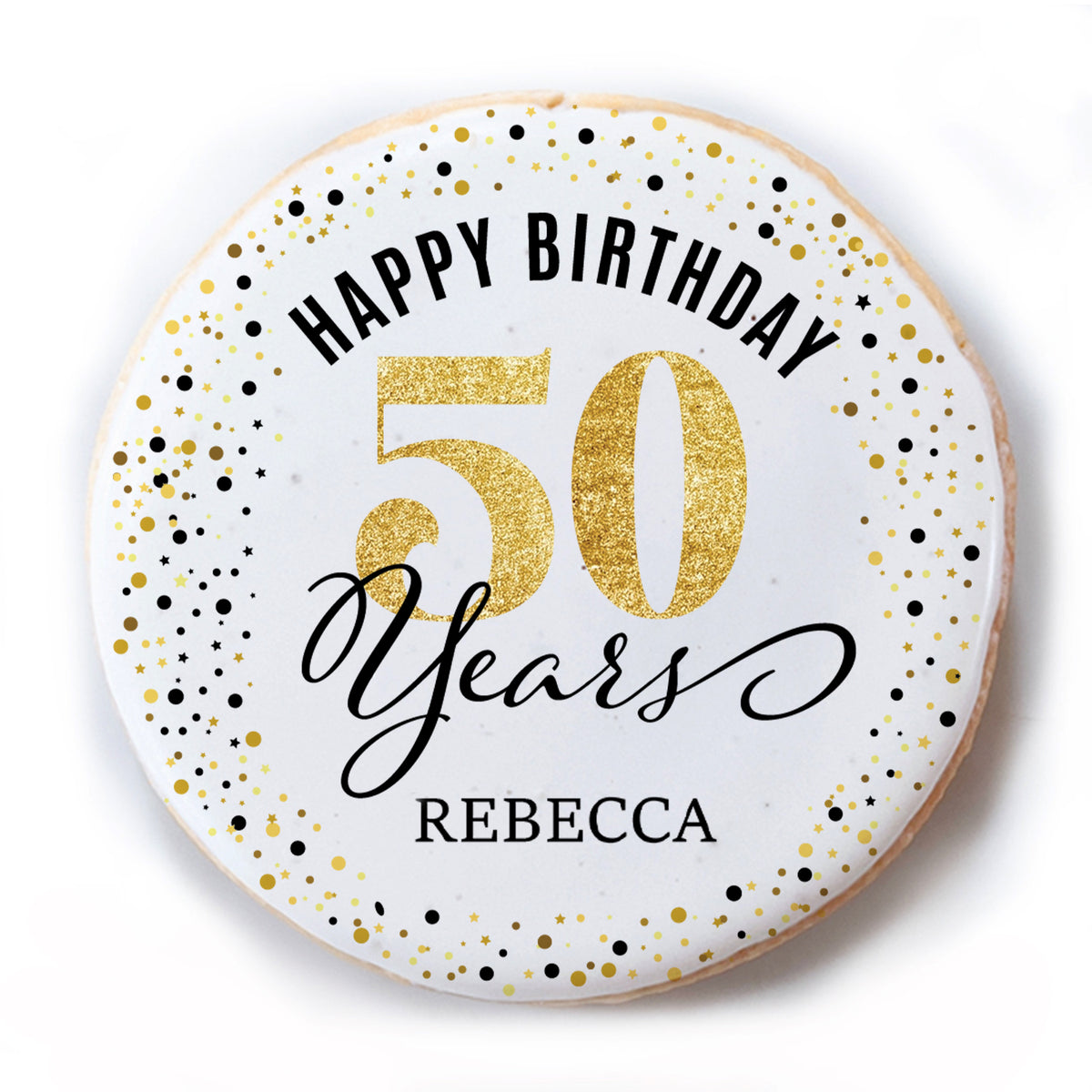 Happy Birthday Gold Age - 50 (any age) - Personalized Direct Print On ...