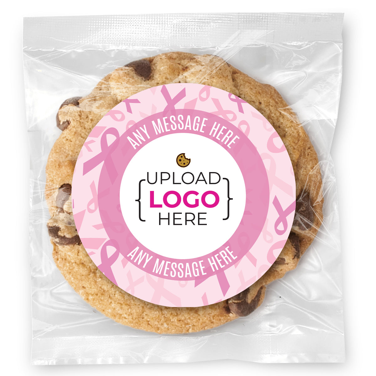 Breast Cancer Logo Upload - Gourmet Chocolate Chip Or Variety Pack W ...