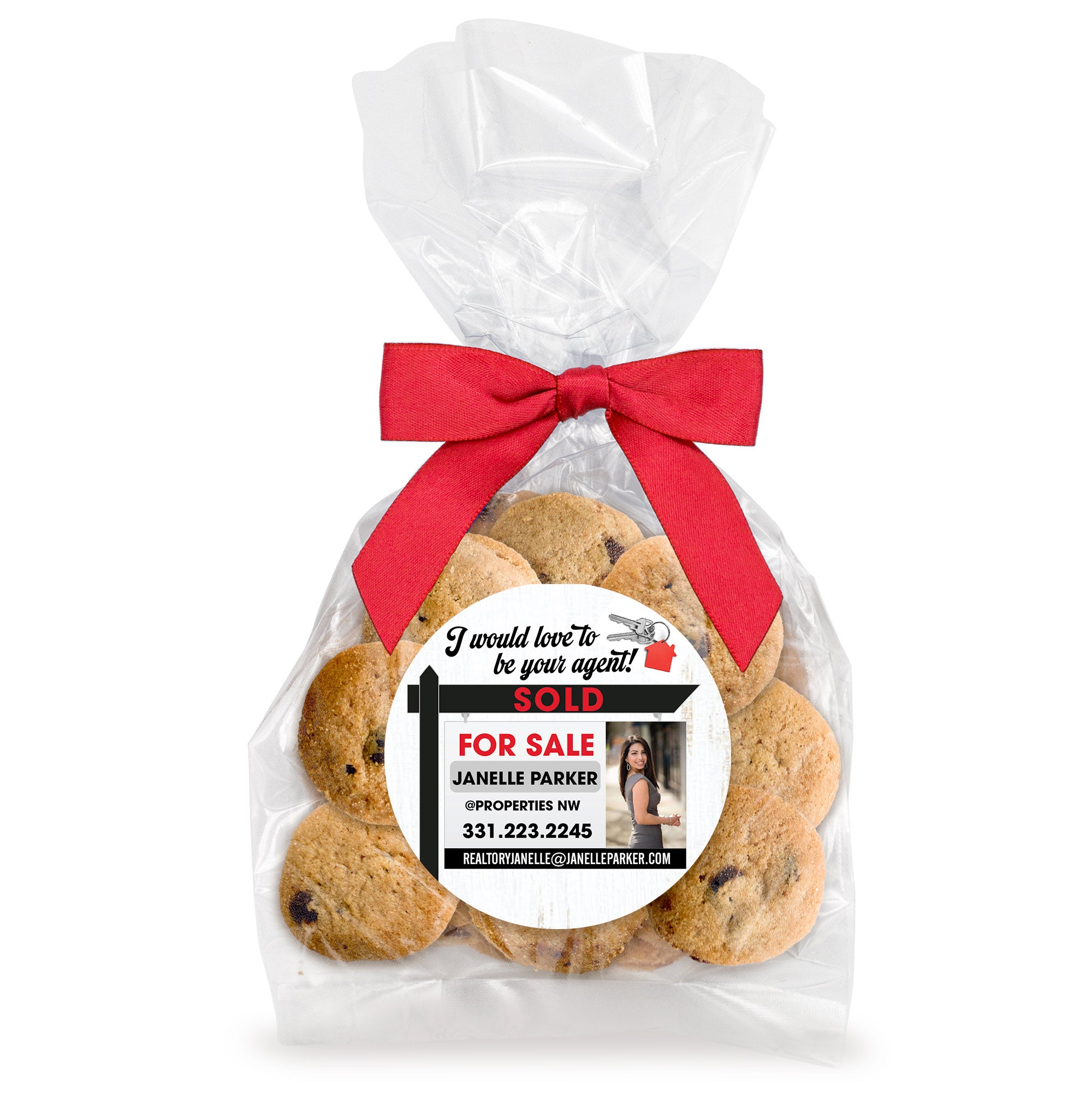 For Sale Sign Realtor Upload Mini Cookie Gift Bag and Bow | Mini ...