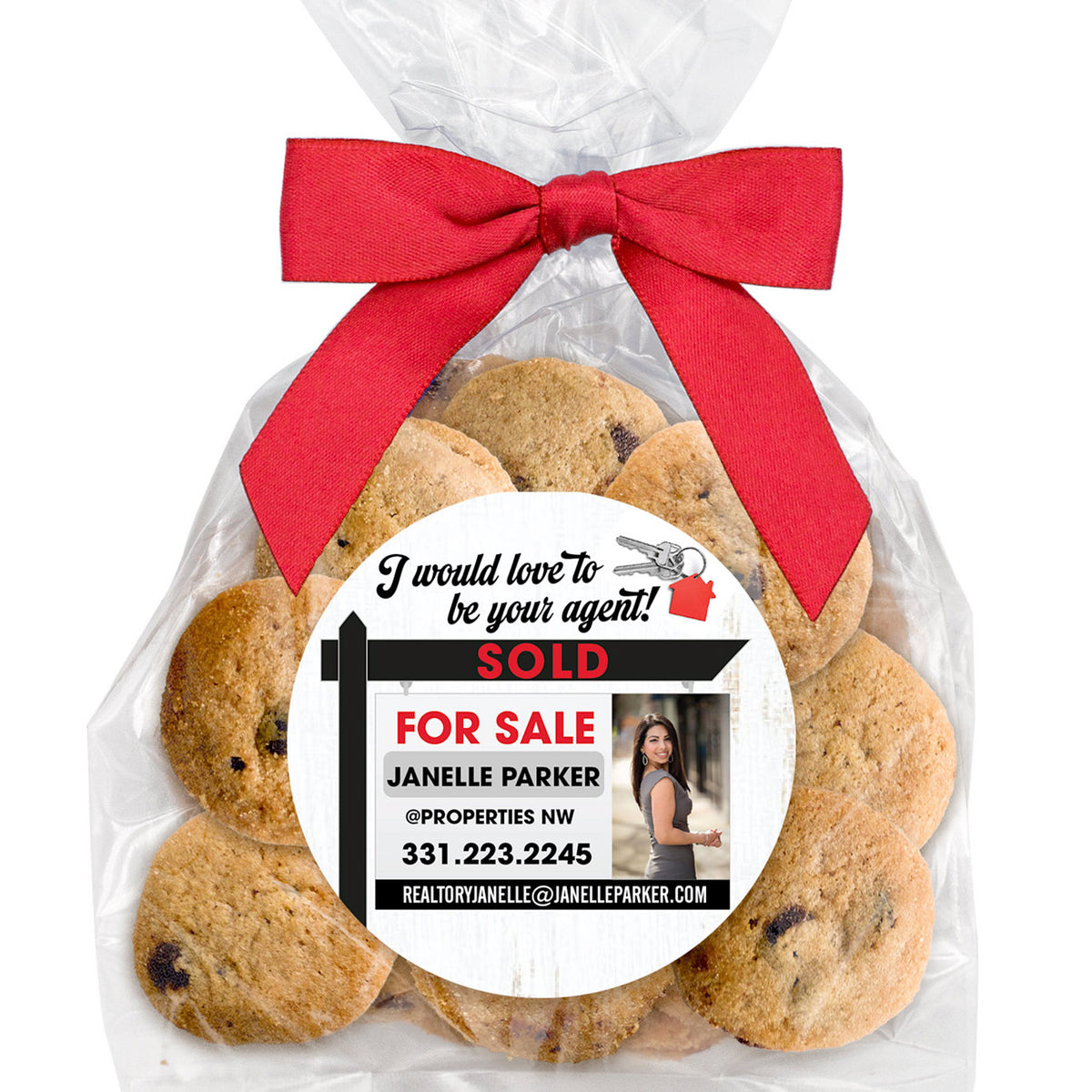 Bite-Sized Chocolate Chip Cookies (3 oz., approx. 24 cookies) W/ Full ...