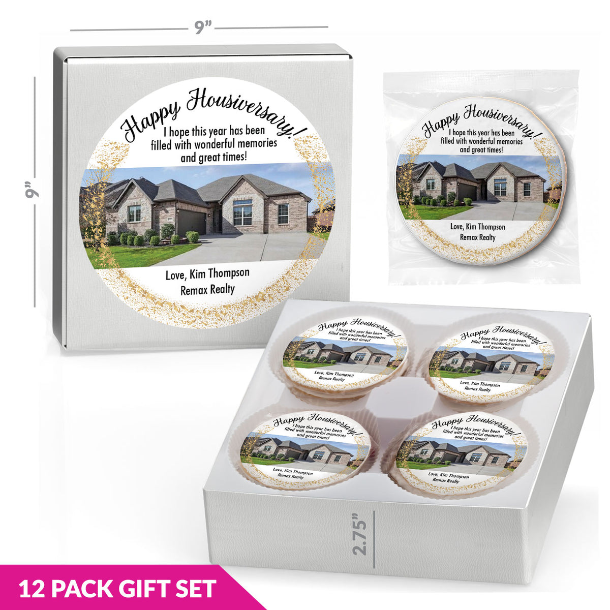 Home Anniversary Photo Cookies | Personalized Printed Sugar Cookie Gift ...