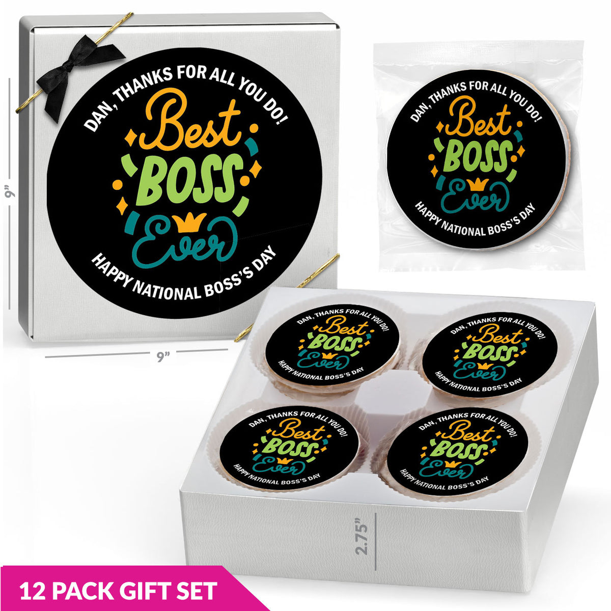 Boss’s Day Cookies | Personalized Printed Sugar Cookie Gift Sets ...