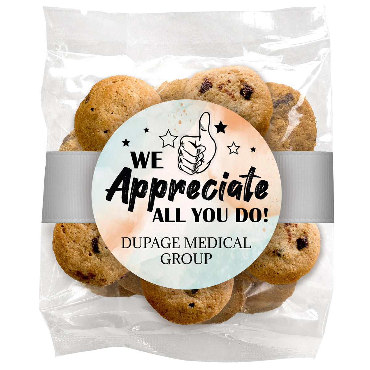 Appreciate Thumbs Up Bite-Sized Chocolate Chip Cookies (2 oz., approx ...