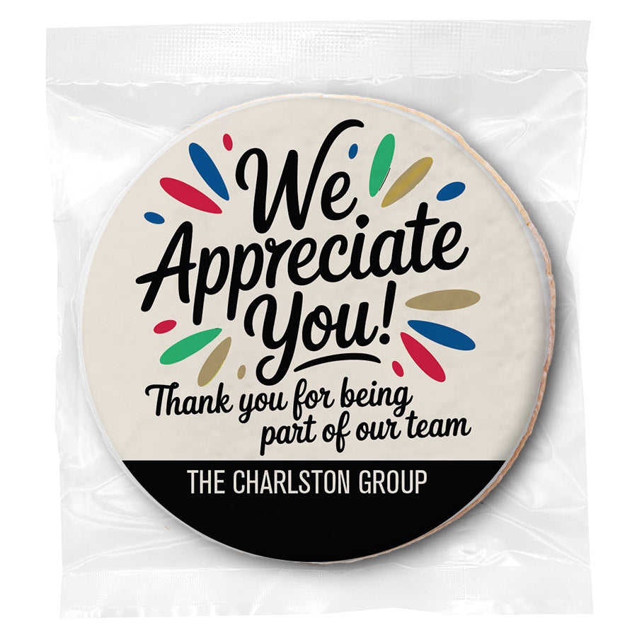 We appreciate You Message – Custom Printed Round Cookie for ...