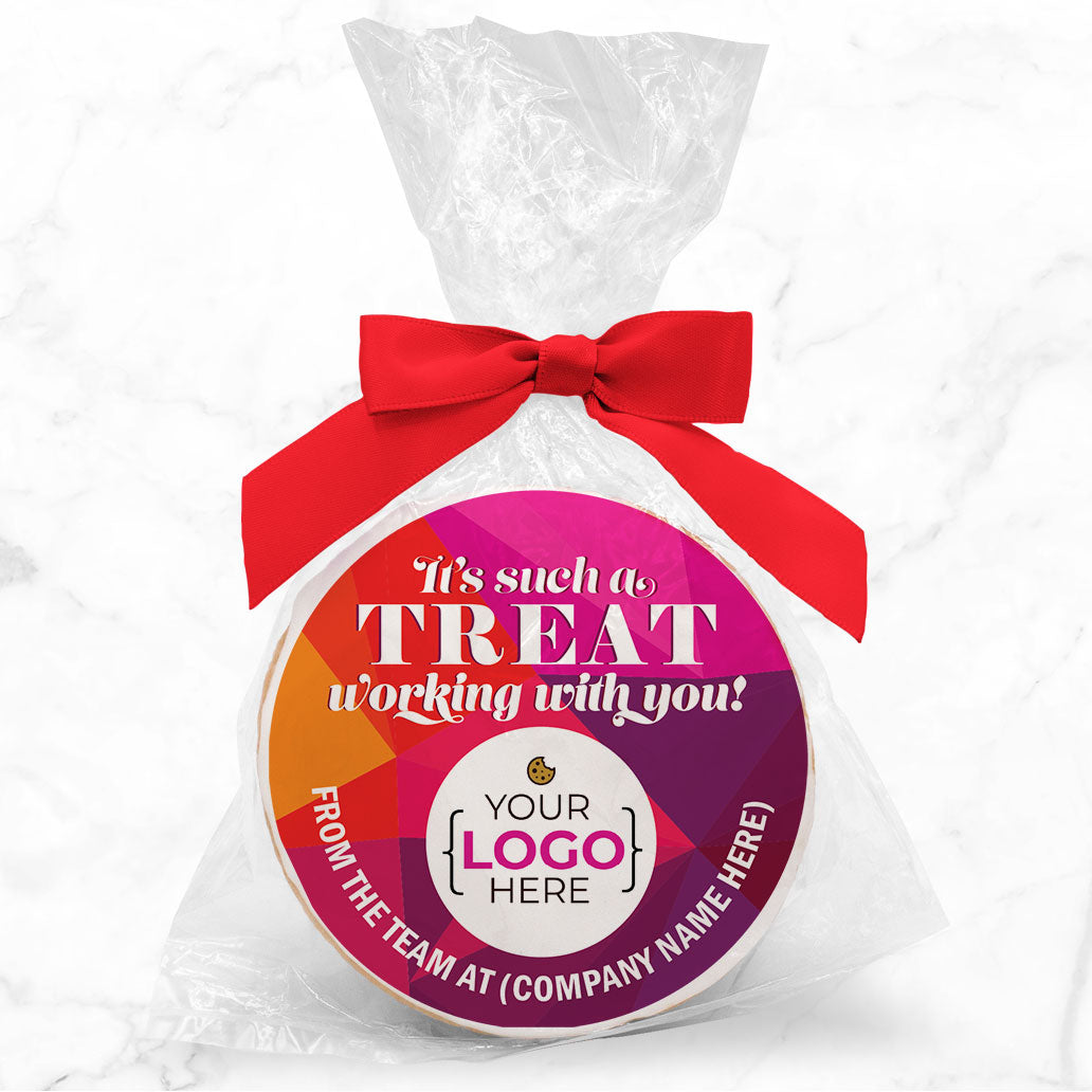 “It’s a Treat Working With You” Personalized Sugar Cookie | Gift Bag ...