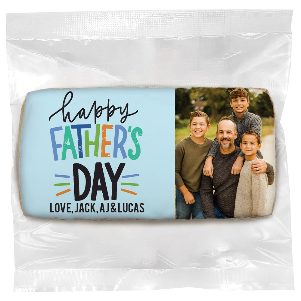 Happy Father's Day Photo - Personalized Rectangle Sugar Cookie - Print ...