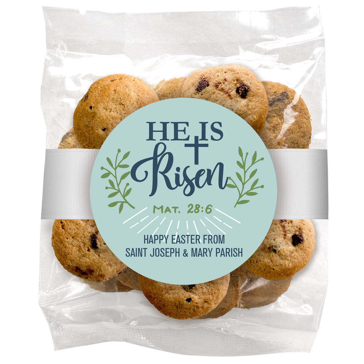 He is Risen Mini Cookie Gift Bags | Mini Chocolate Chip Cookies ...