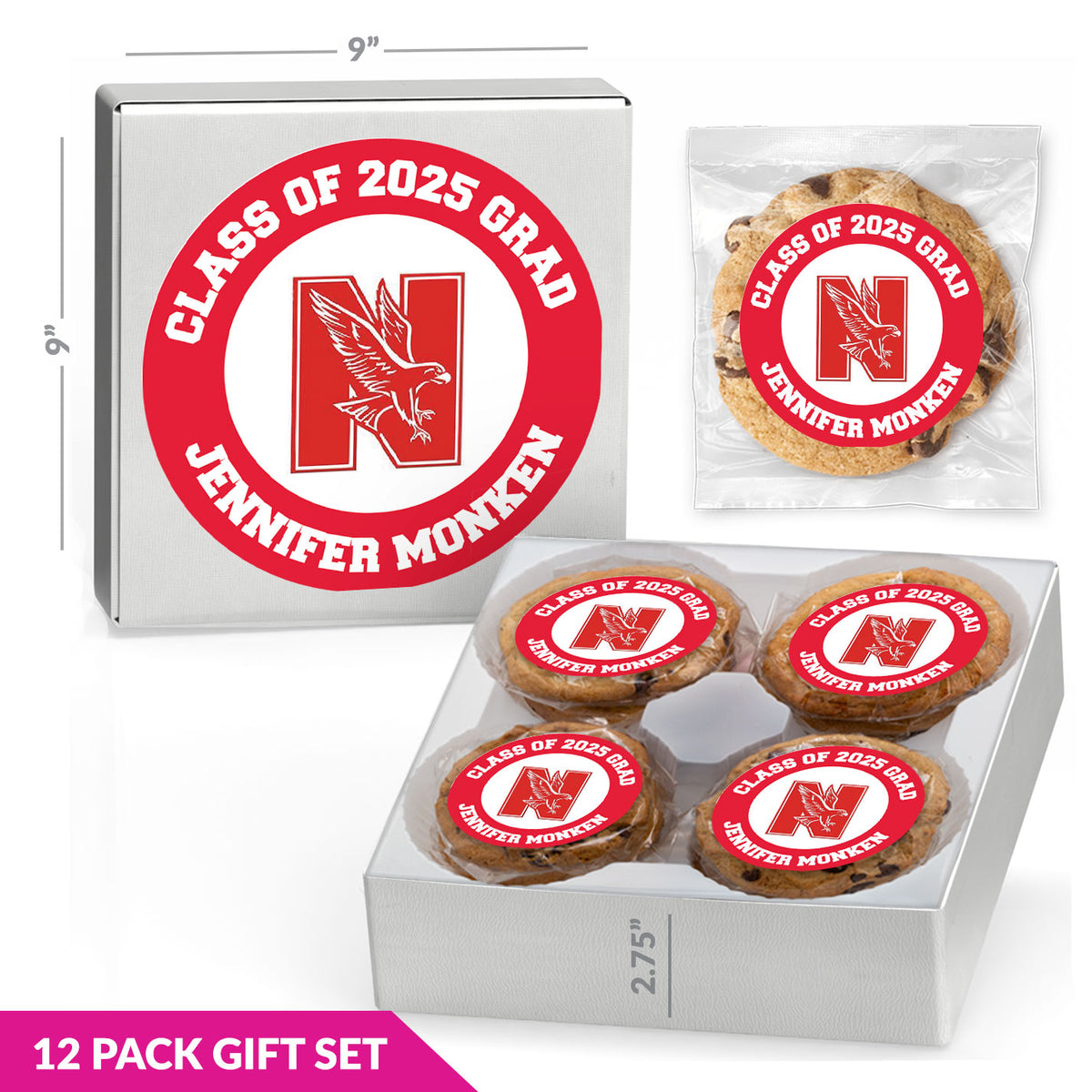 Graduation Build your Own School Logo Upload - Gourmet Chocolate Chip ...