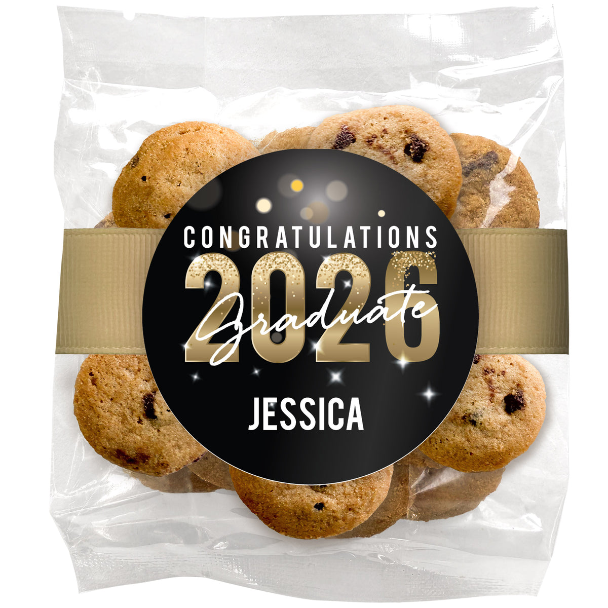 Gold Sparkle Congrats Mini Cookies – Custom Graduation Cookies ...