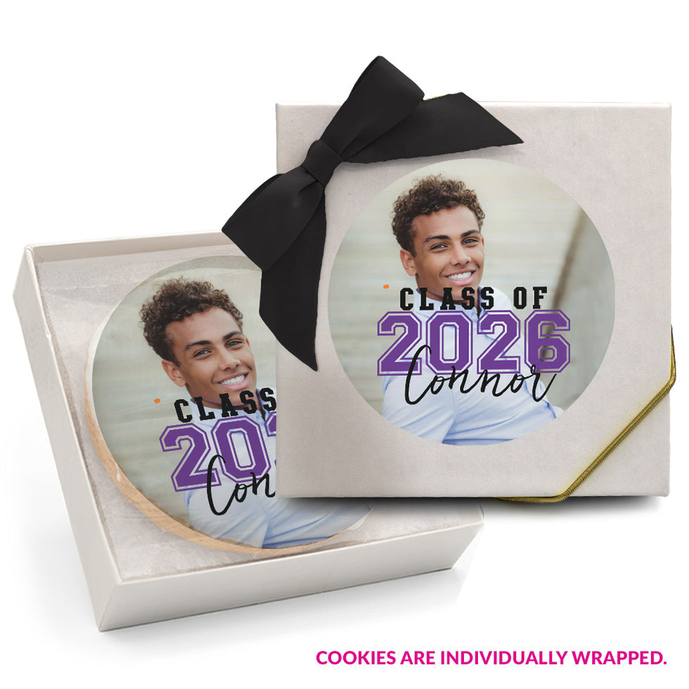 Overlay Photo Grad Cookie Favor Boxes | Personalized Printed Sugar ...