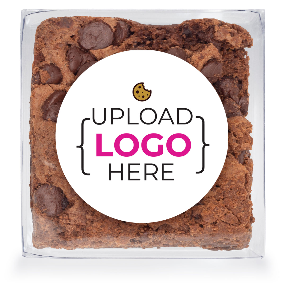 Logo Brownies | Personalized Fudge Brownies with Custom Stickers ...
