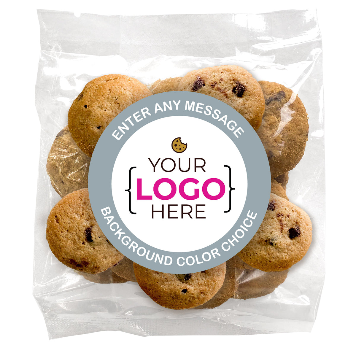 Bite-Sized Chocolate Chip Cookies (2 oz., approx. 14 cookies) W/ Full ...