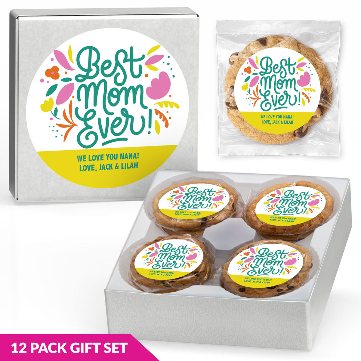 Best Mom Ever - Gourmet Chocolate Chip or Variety Pack w/ Full Color P ...