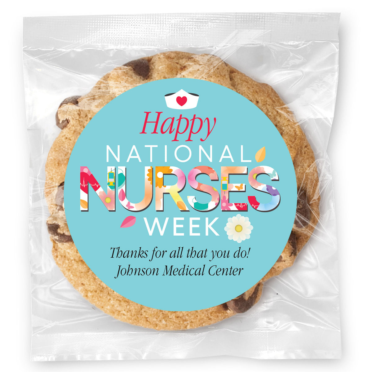 Happy Nurse's Week Floral - Gourmet Chocolate Chip Cookies – Incredible ...