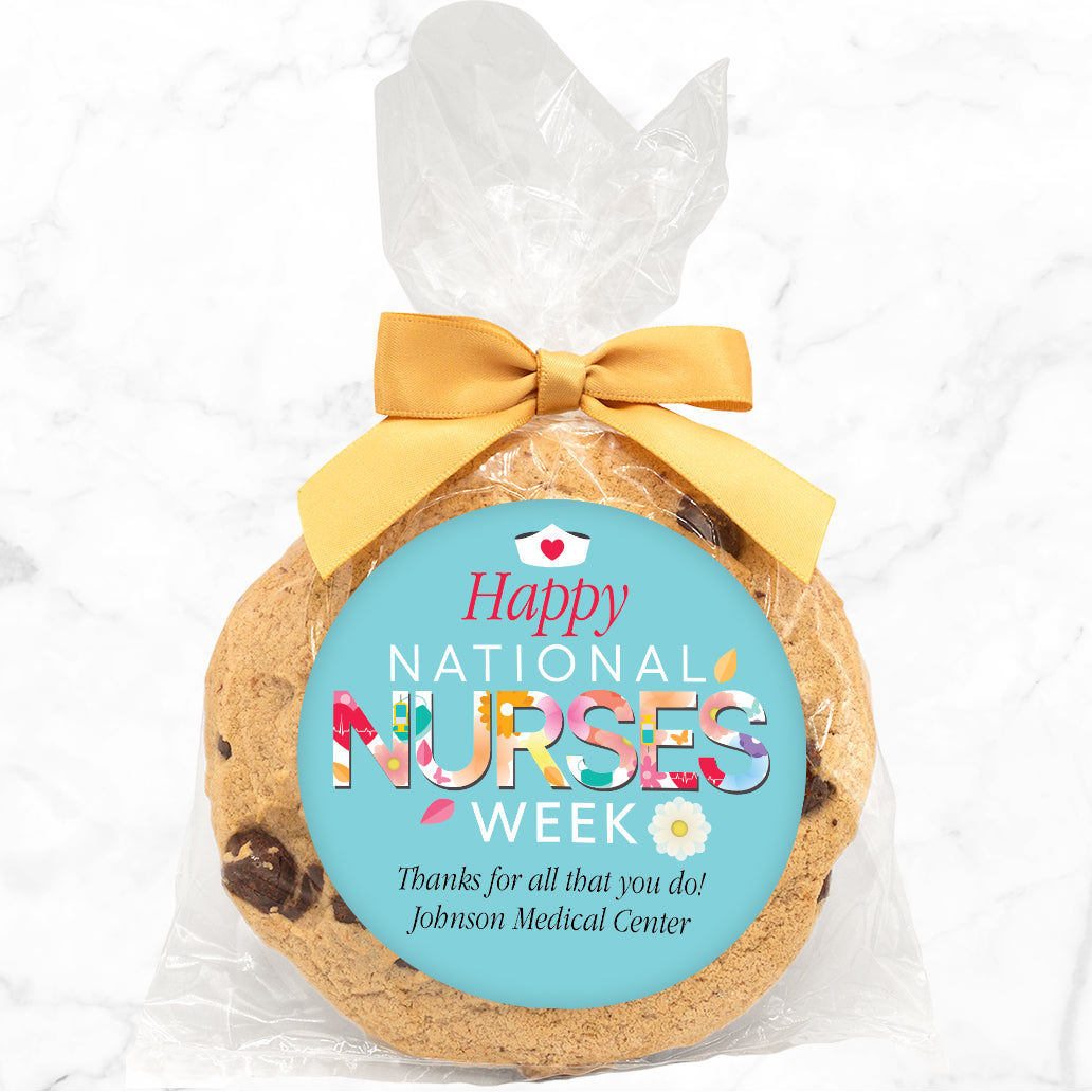 Happy Nurse's Week Floral - Gourmet Chocolate Chip Or Variety Pack W ...