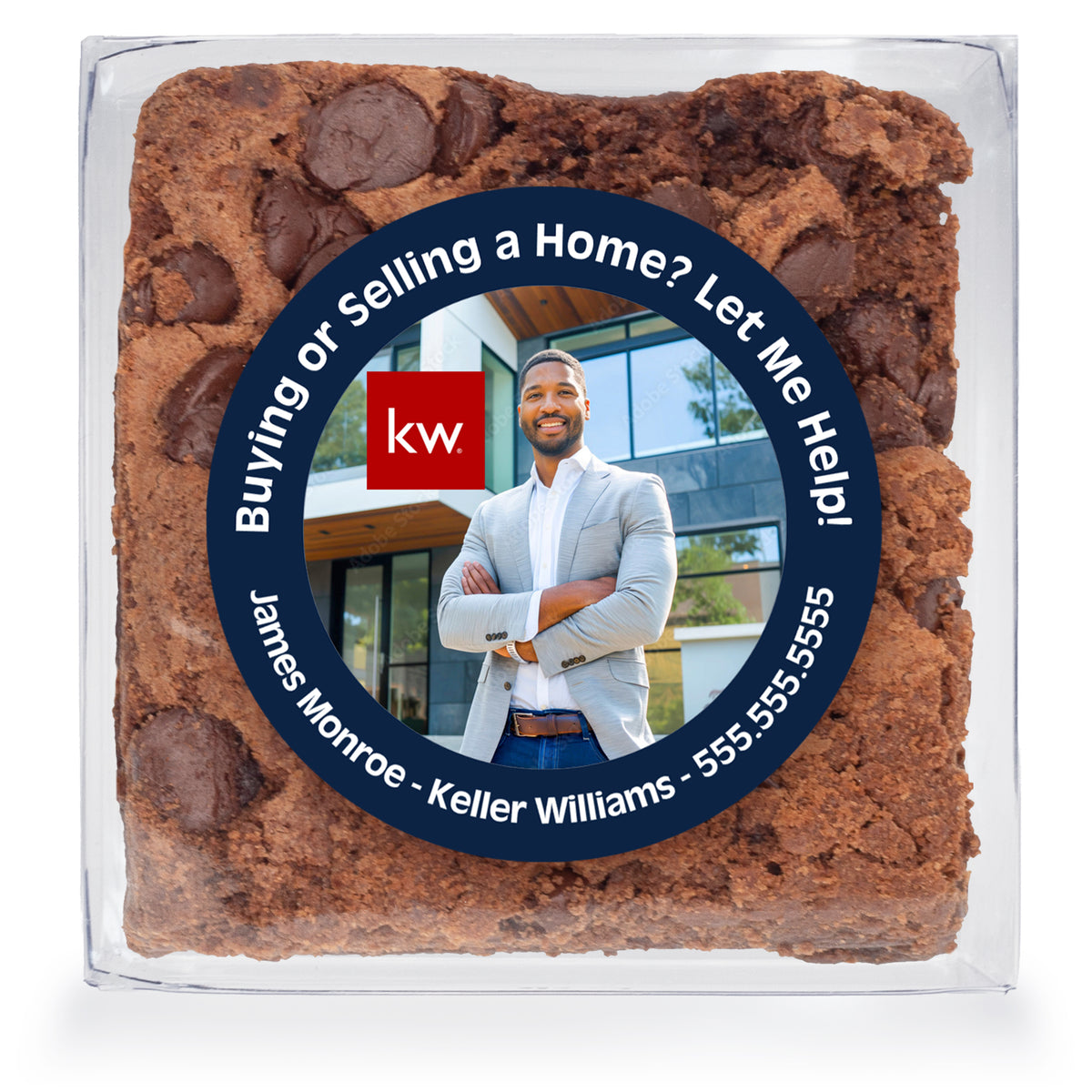 Business Photo Brownies | Personalized Fudge Brownies – Incredible Cookies