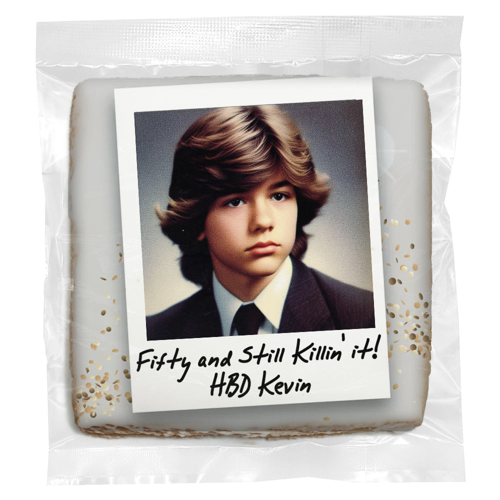 Upload your own Photo - Polaroid & Caption - Personalized Square Sugar ...