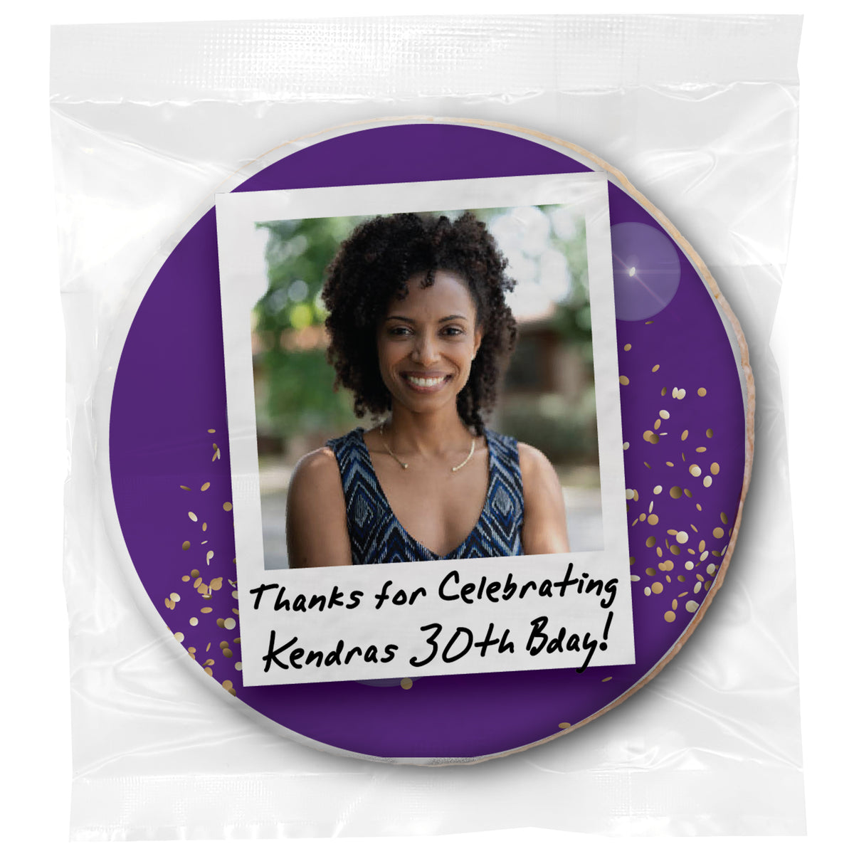 Upload Your Own Photo Cookie – Custom Birthday Polaroid Design with ...