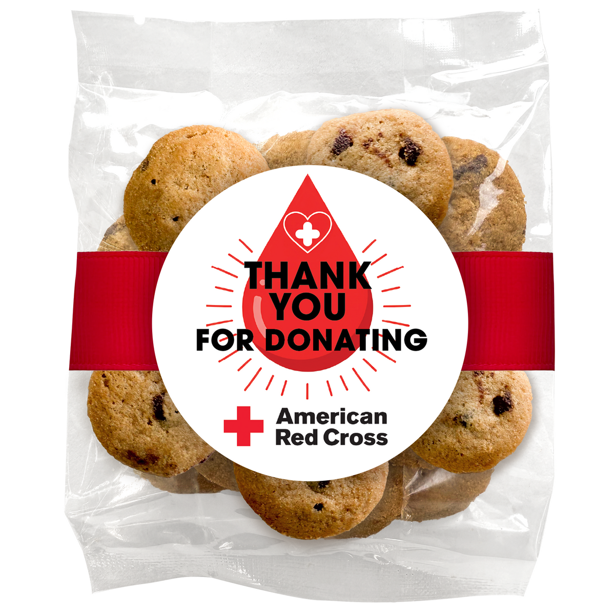 Blood Donation Thank You Mini Cookie Gift Bags | Bite-Sized Chocolate ...
