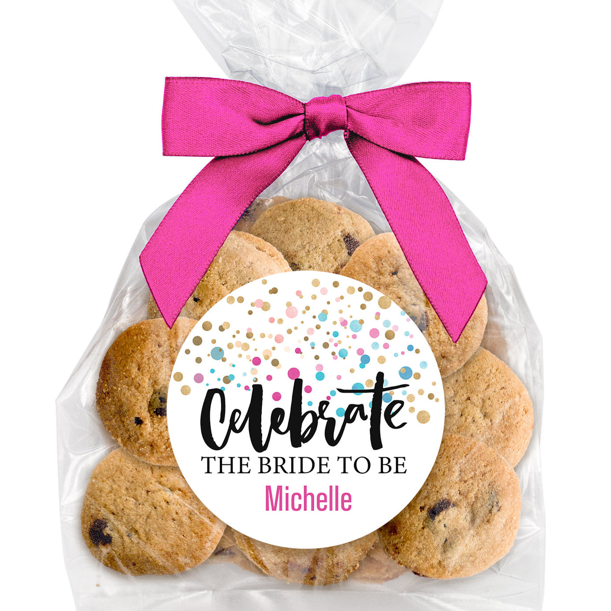 Confetti Celebrate Bridal Shower - Bite-Sized Chocolate Chip Cookies ...