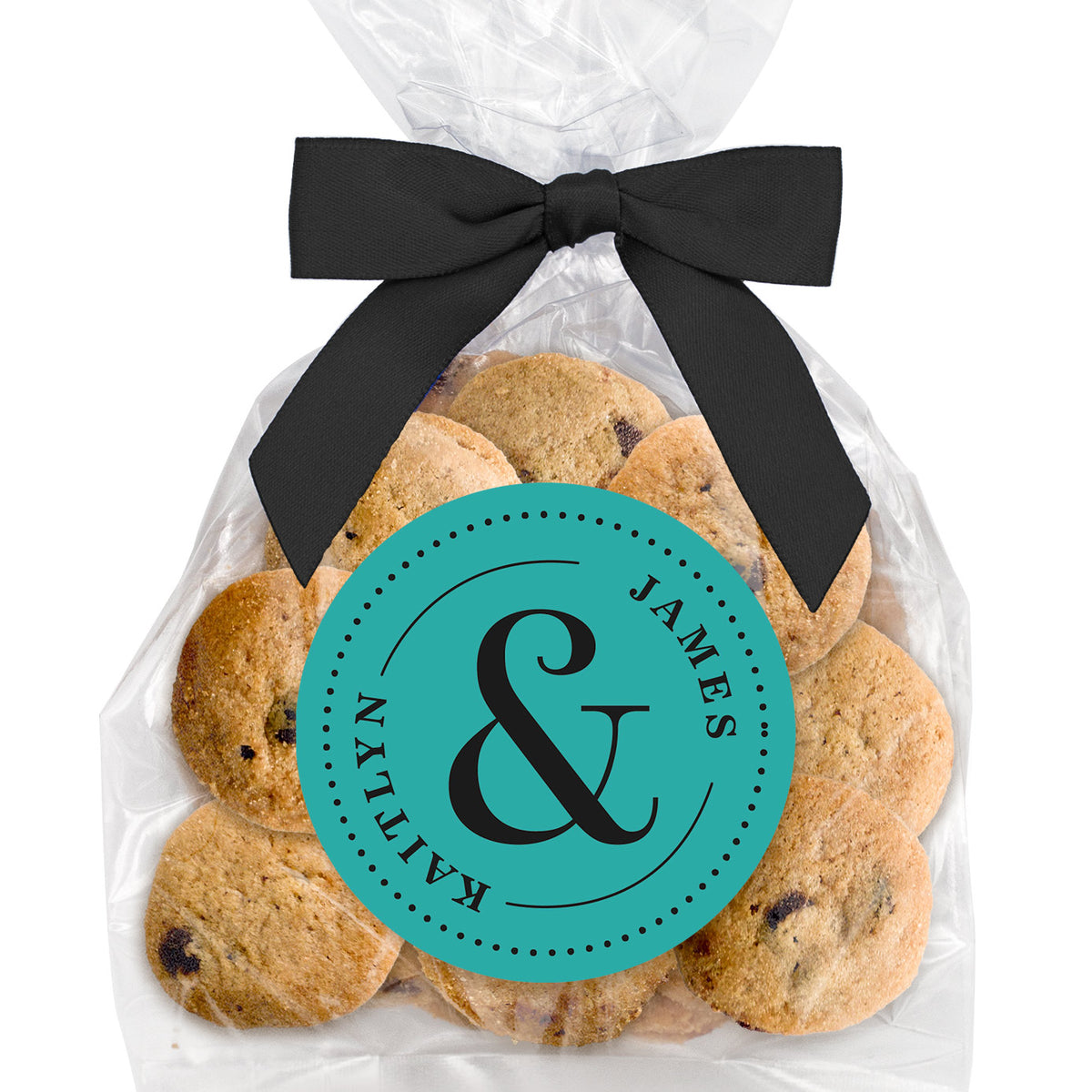 Ampersand Monogram - Chocolate Chip Mini Cookies (3 oz) W/ Full Color ...
