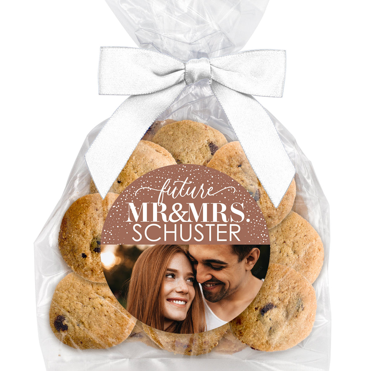 Future Mr. & Mrs. - Chocolate Chip Mini Cookies (3 oz) W/ Full Color C ...
