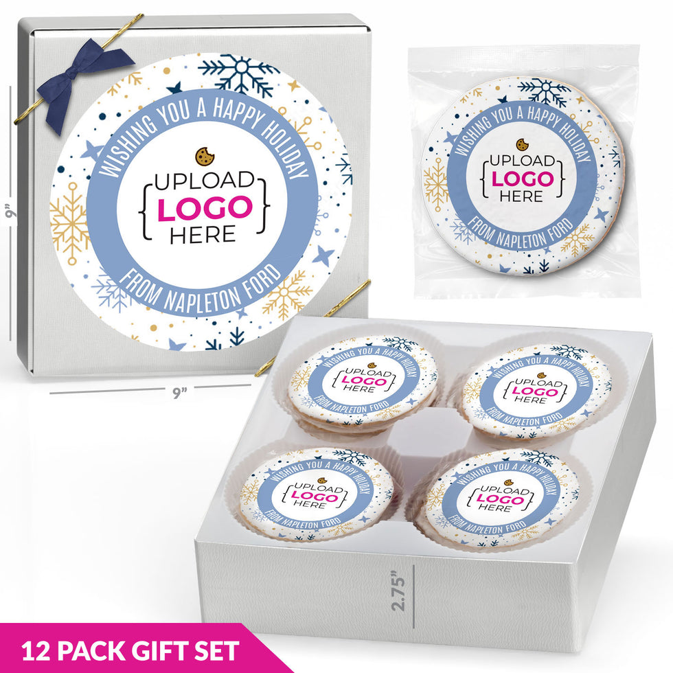 Christmas Logo Cookies | Personalized Printed Sugar Cookie Gift Boxes ...