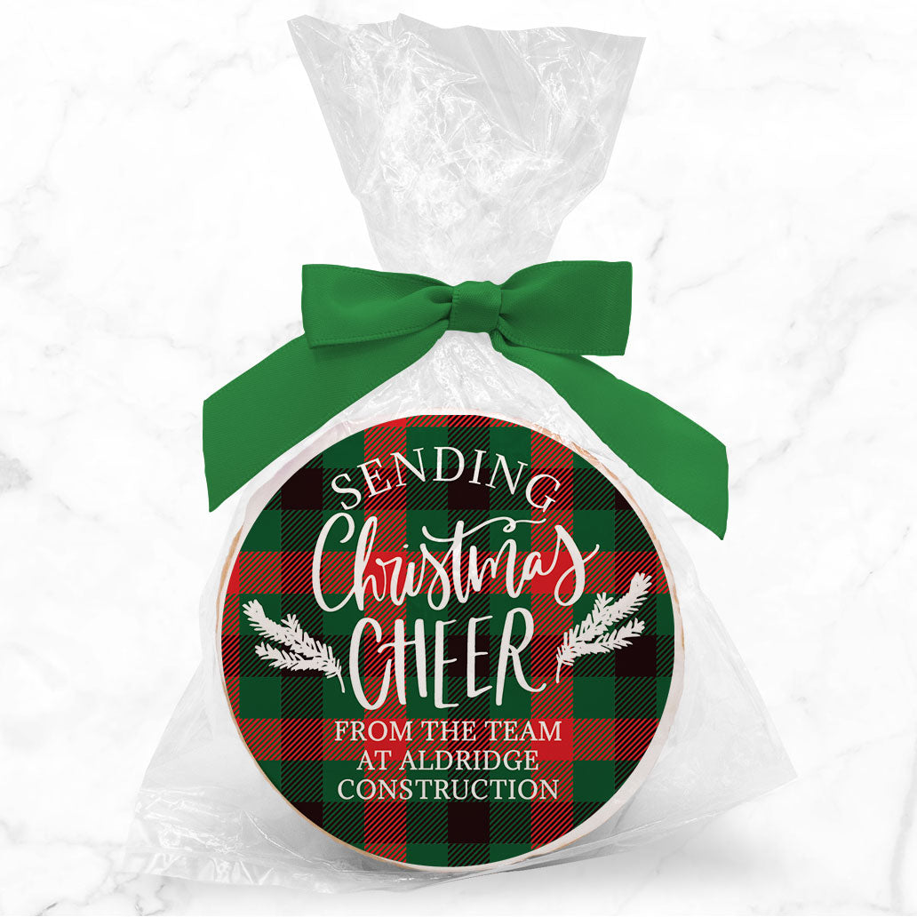 Sending Christmas Cheer - Personalized Direct Print On Round Sugar Coo ...