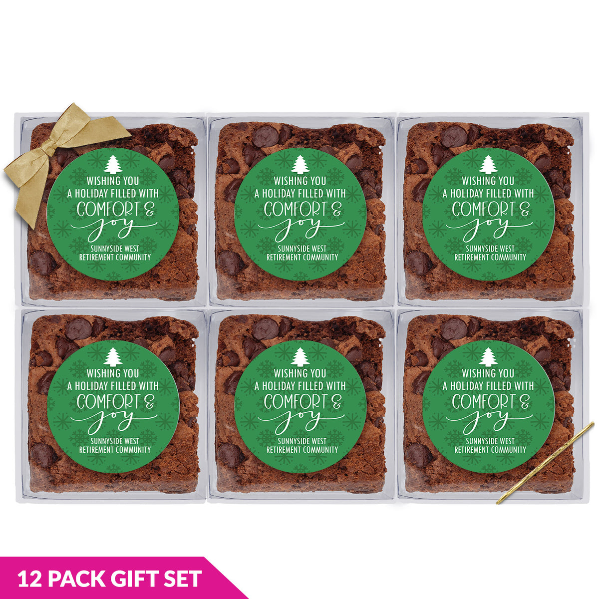 Comfort and Joy Snowflakes Brownie Gift Sets | Personalized Chocolate ...