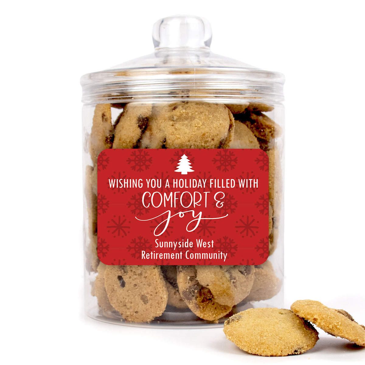 Comfort and Joy Snowflakes - Custom Cookie Jar filled with mini Cookie ...