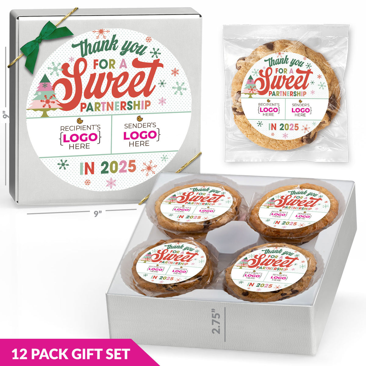 A Sweet Partnership Holiday Logo Upload - Gourmet Chocolate Chip or Va ...